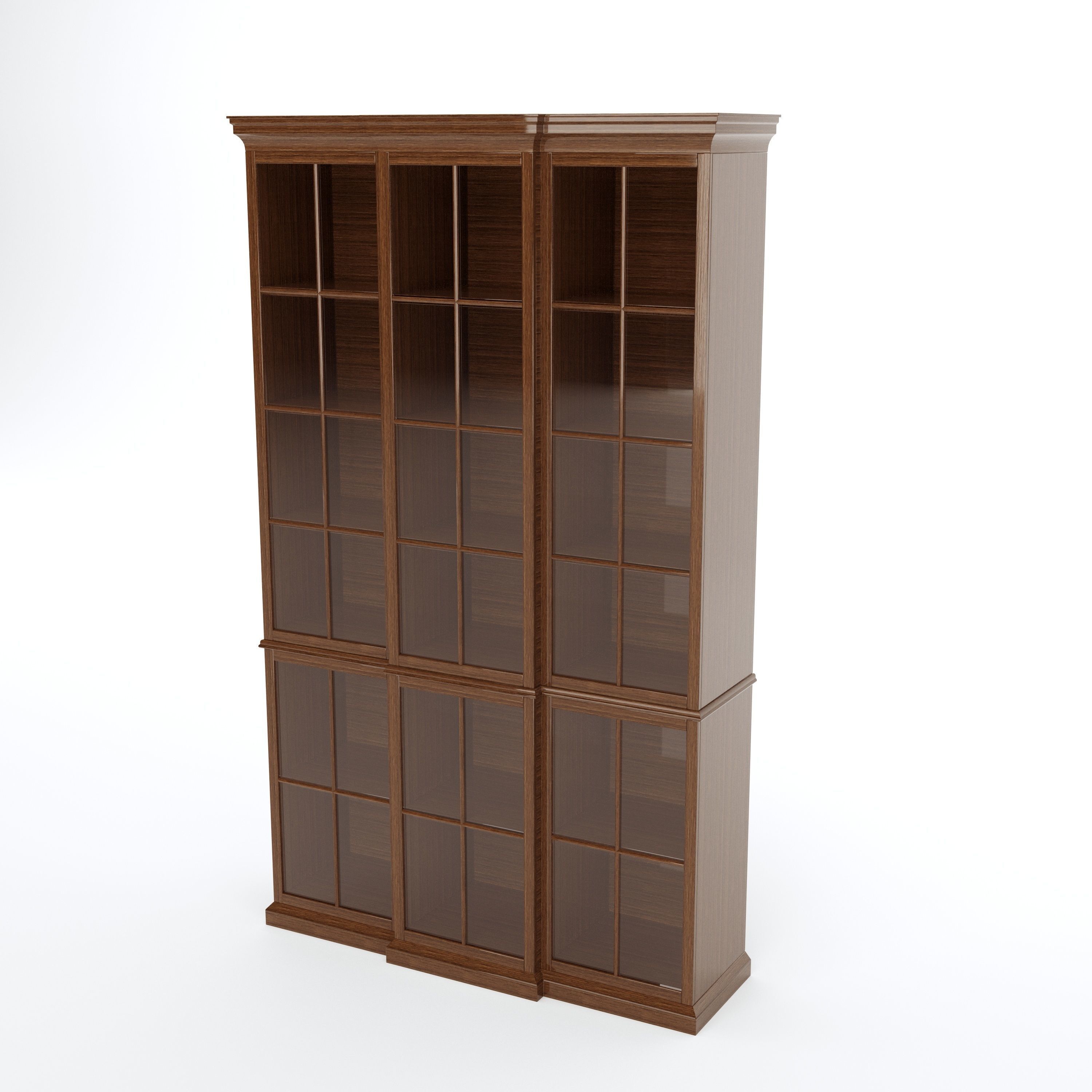 Bookcase with Glass Front 3D model | CGTrader