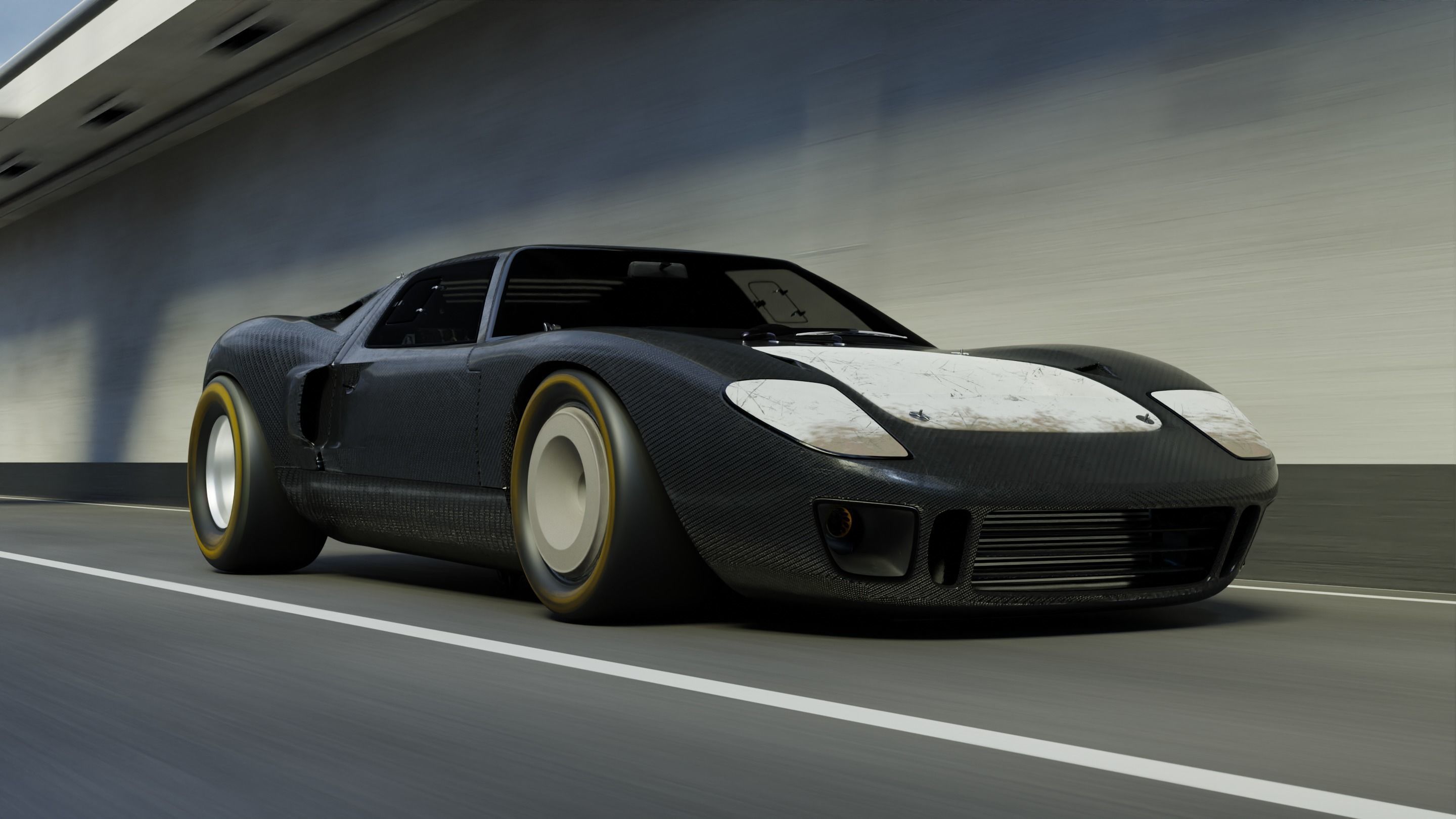 Automotive Tunnel Scene 3D Blender File Textured Day And Night 3D model ...