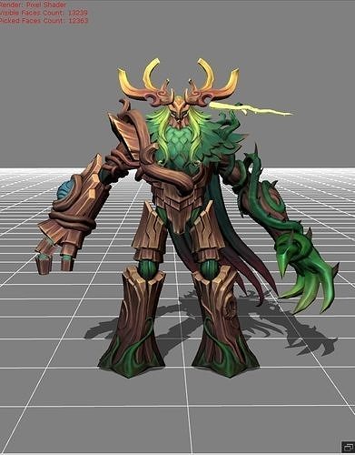 Belerick Guard of Nature Skin 3D model animated rigged | CGTrader