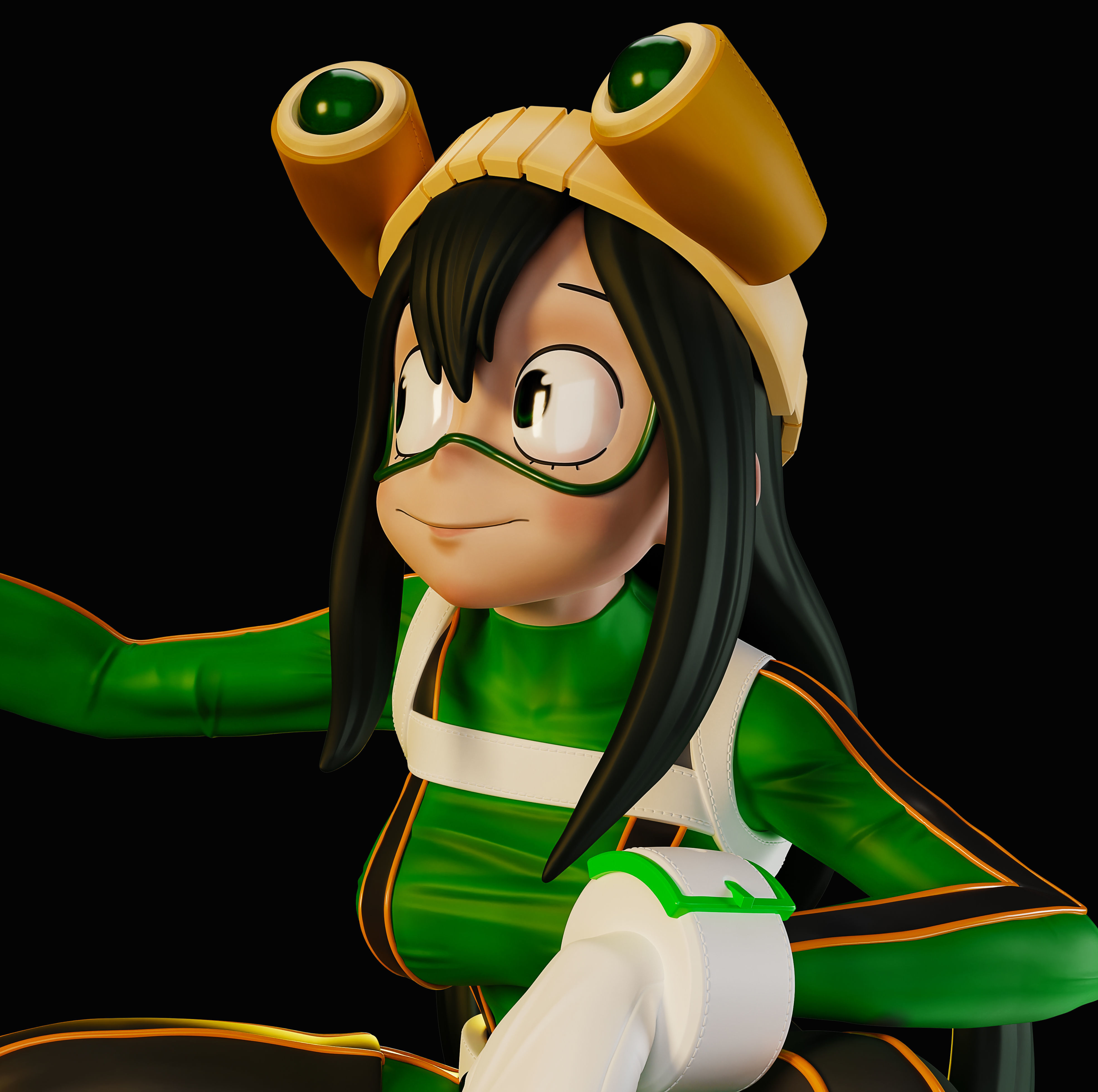tsuyu asui 3D model 3D printable | CGTrader