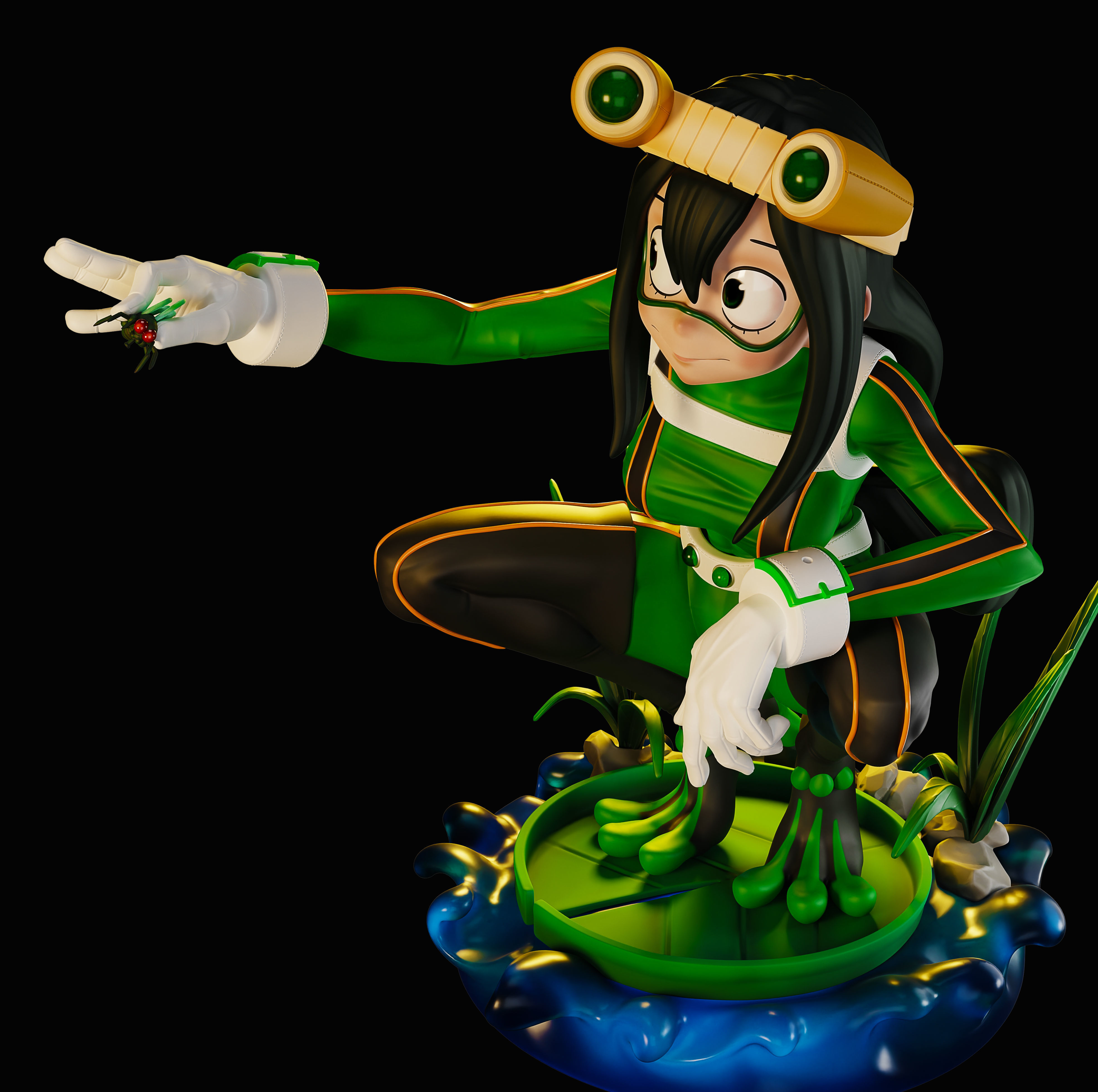 tsuyu asui 3D model 3D printable | CGTrader