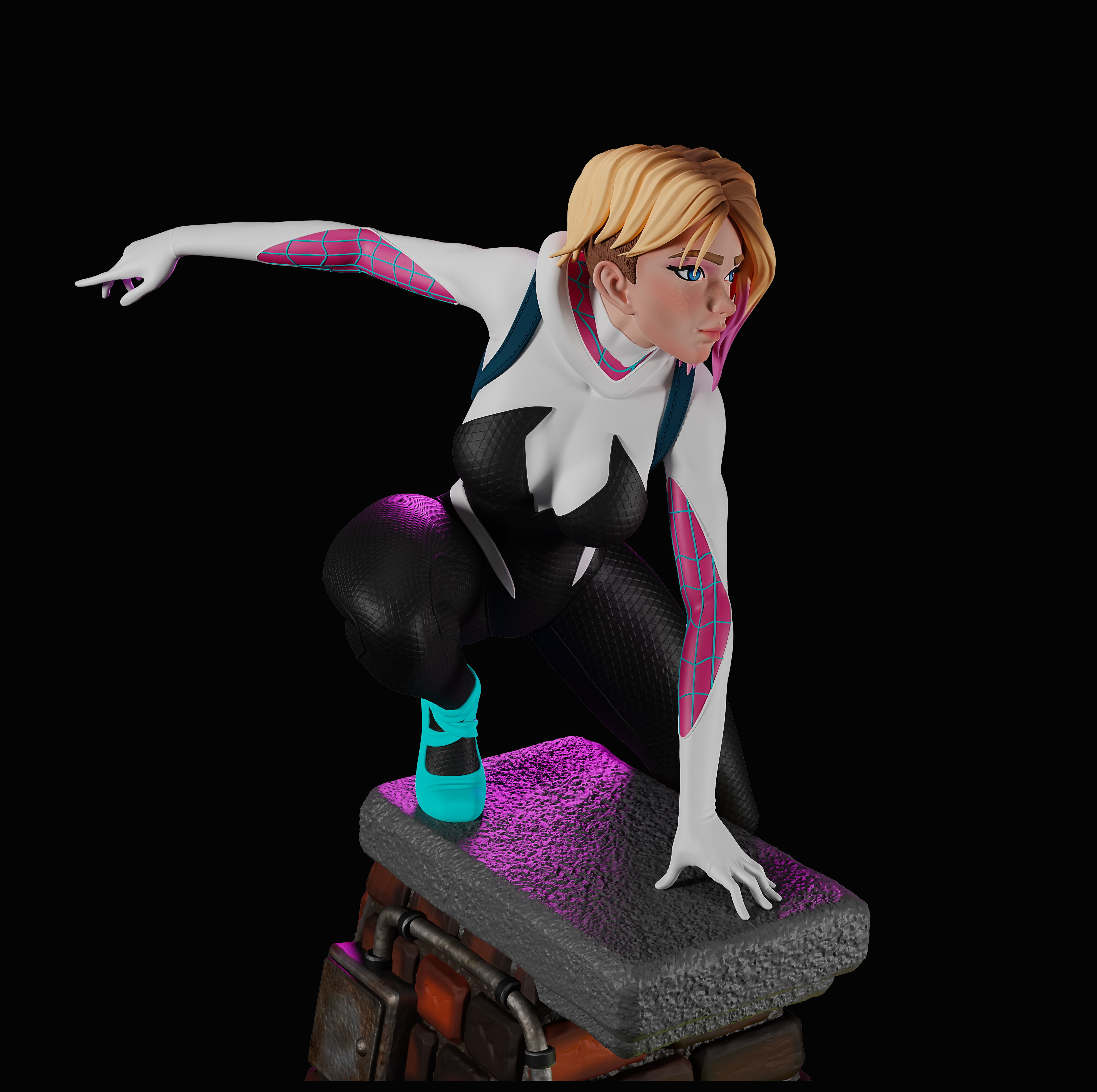 Spider Gwen 3D model 3D printable | CGTrader