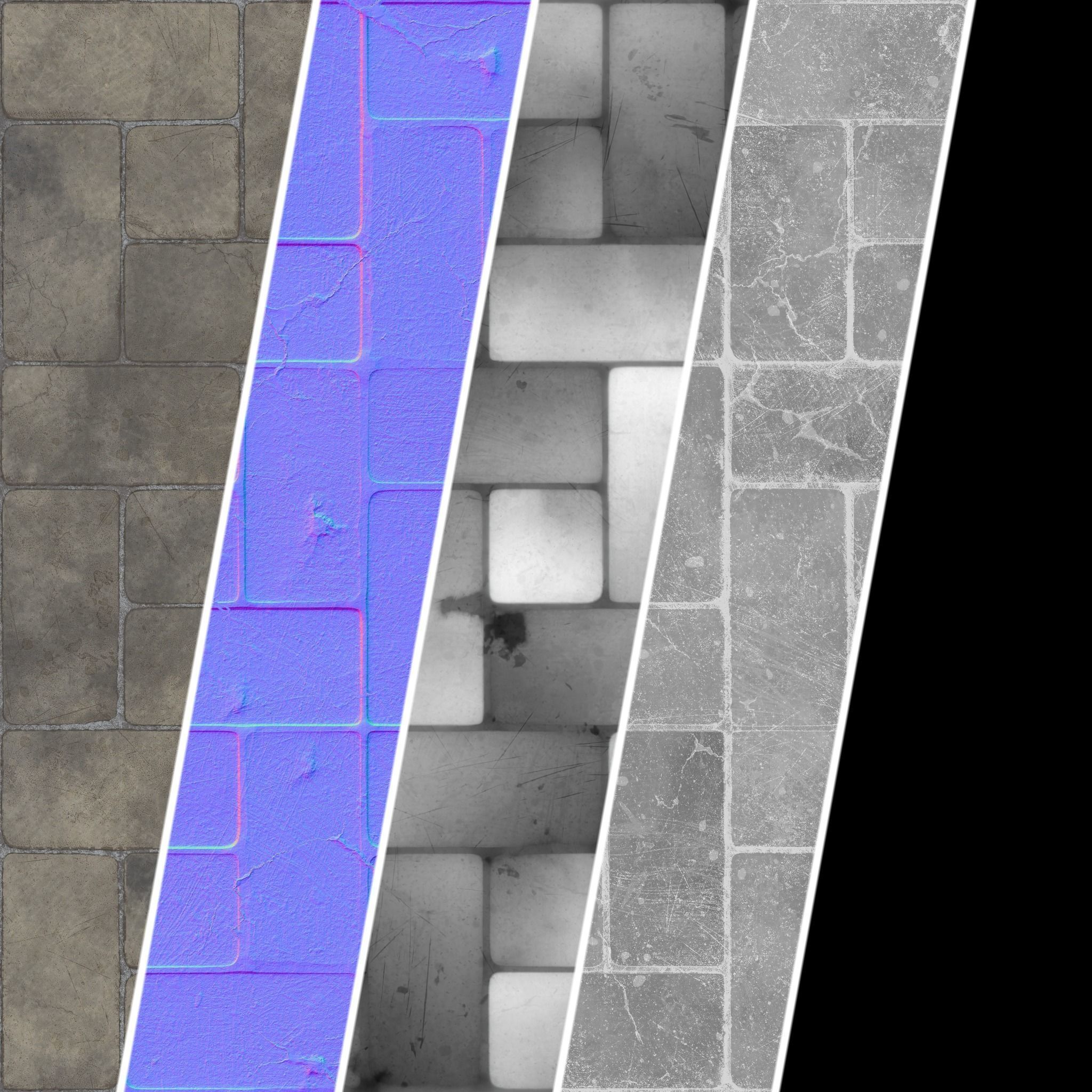 Texture Pavement Materials 57- Sbsar Pbr 4k Seamless VR / AR / low-poly ...