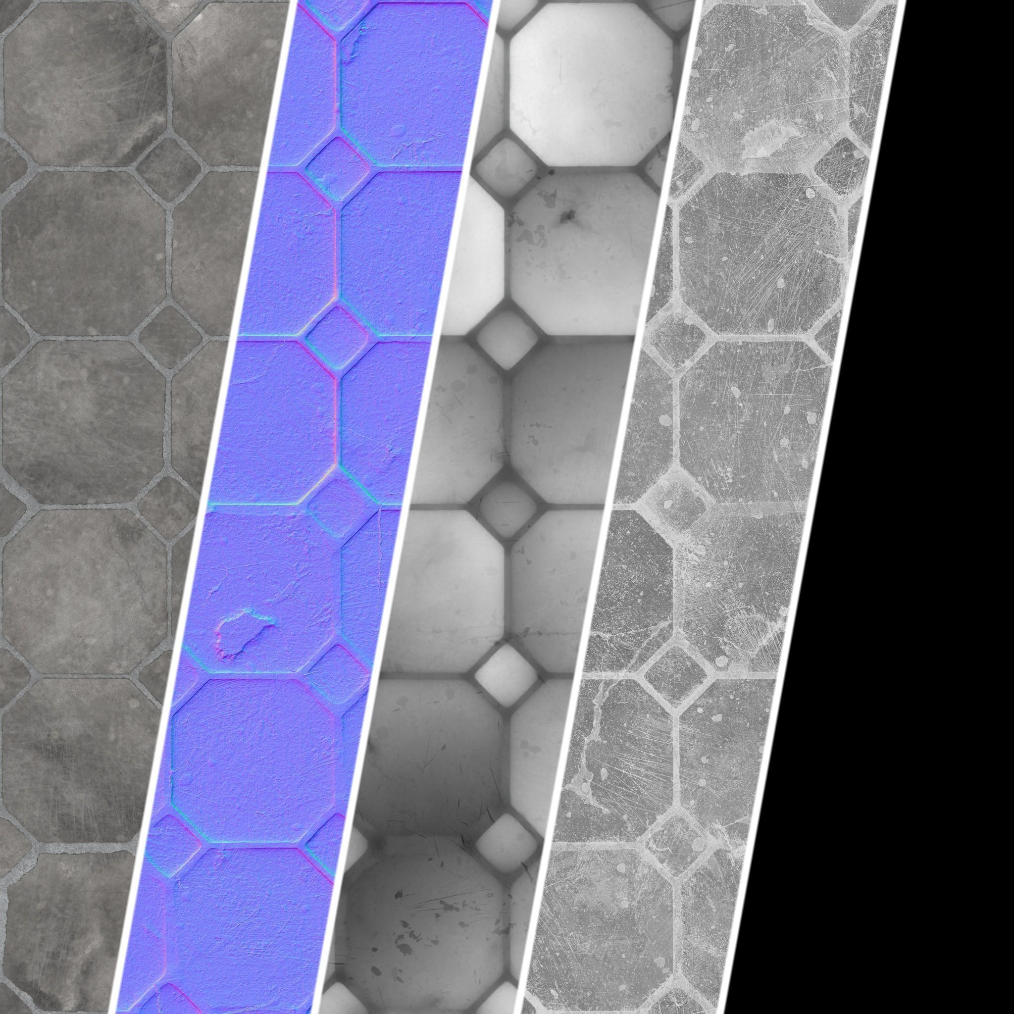 Texture Pavement Materials 60- Sbsar Pbr 4k Seamless VR / AR / low-poly ...