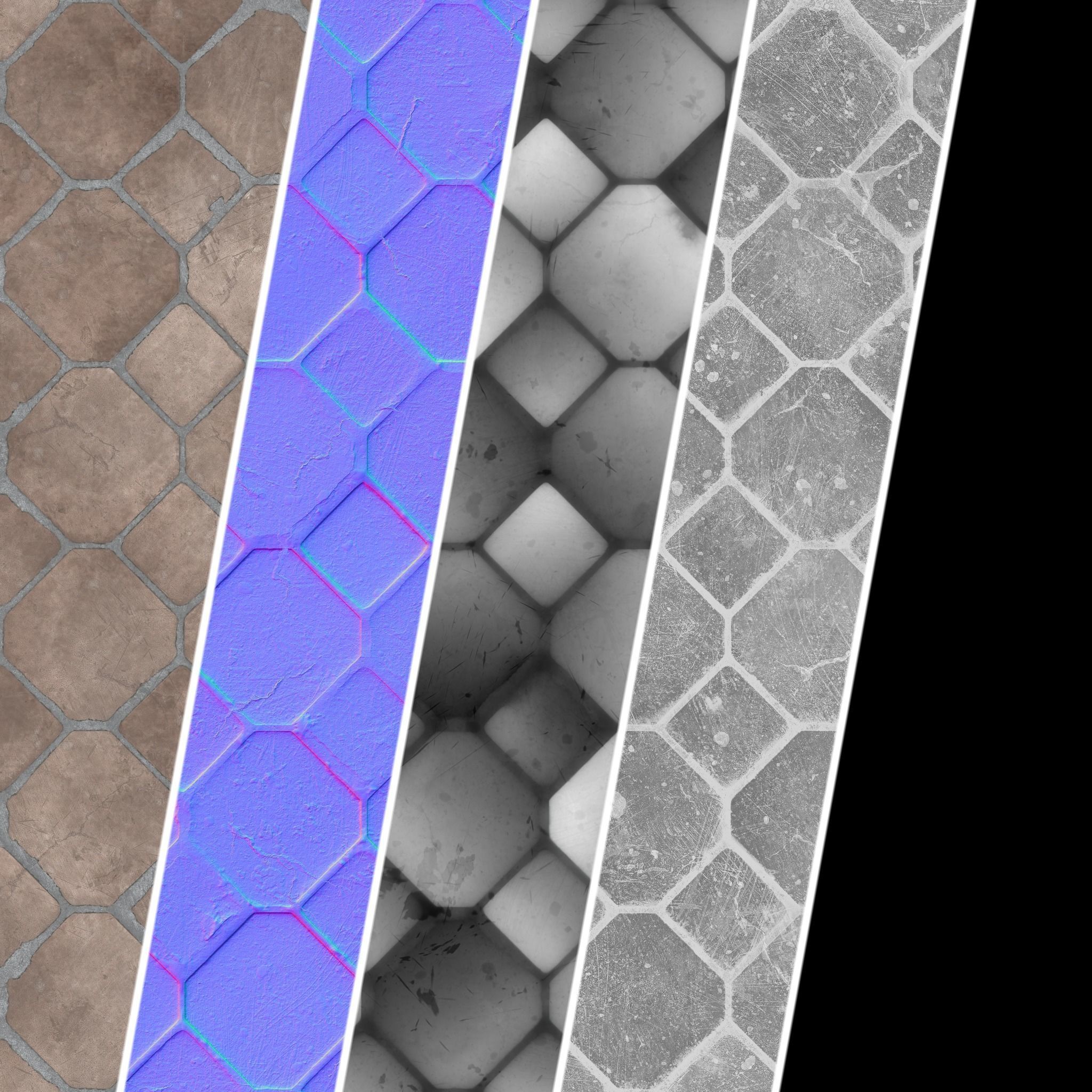 Texture Pavement Materials 60- Sbsar Pbr 4k Seamless VR / AR / low-poly ...