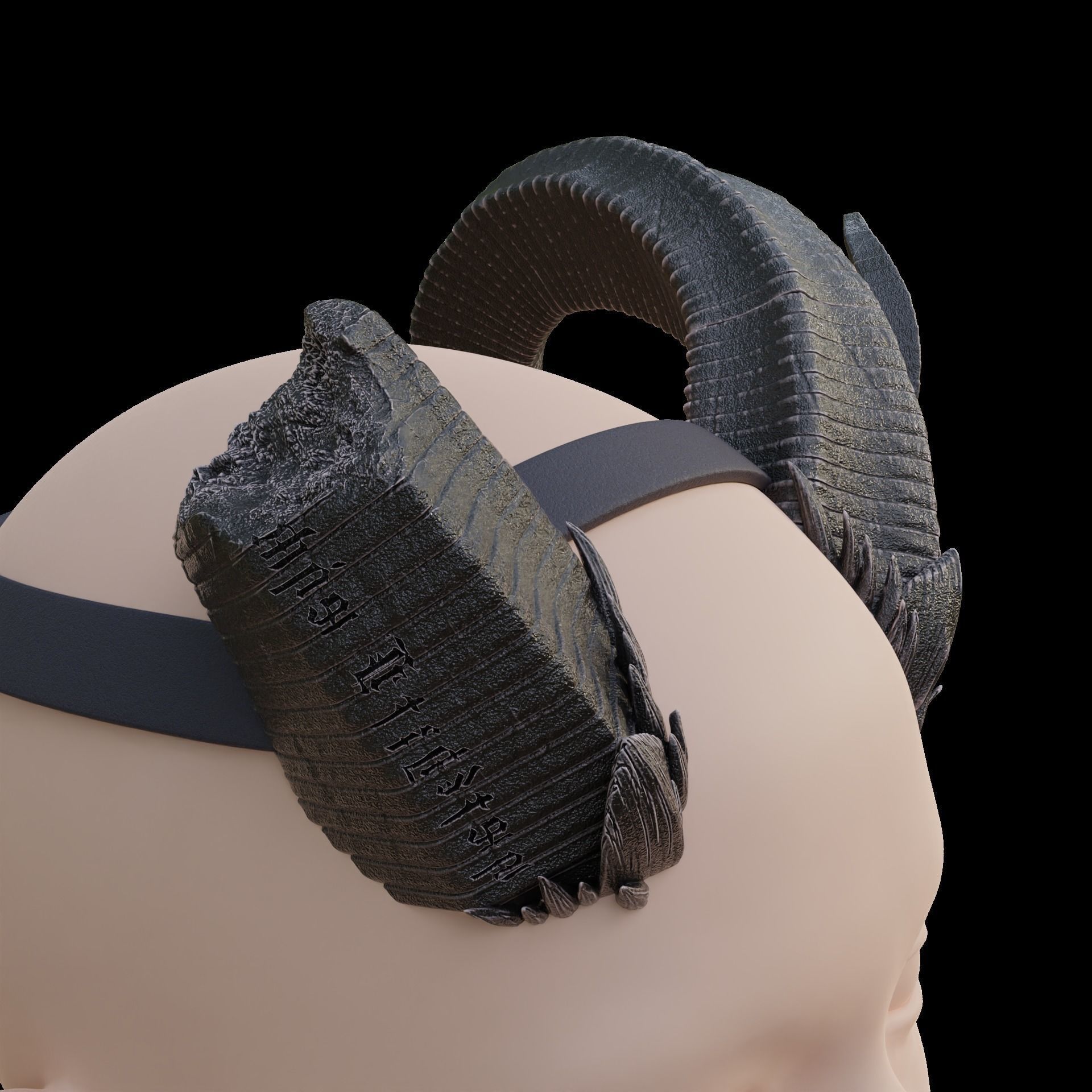 Karlachs Horns Baldurs Gate 3 STL 3D model 3D printable | CGTrader