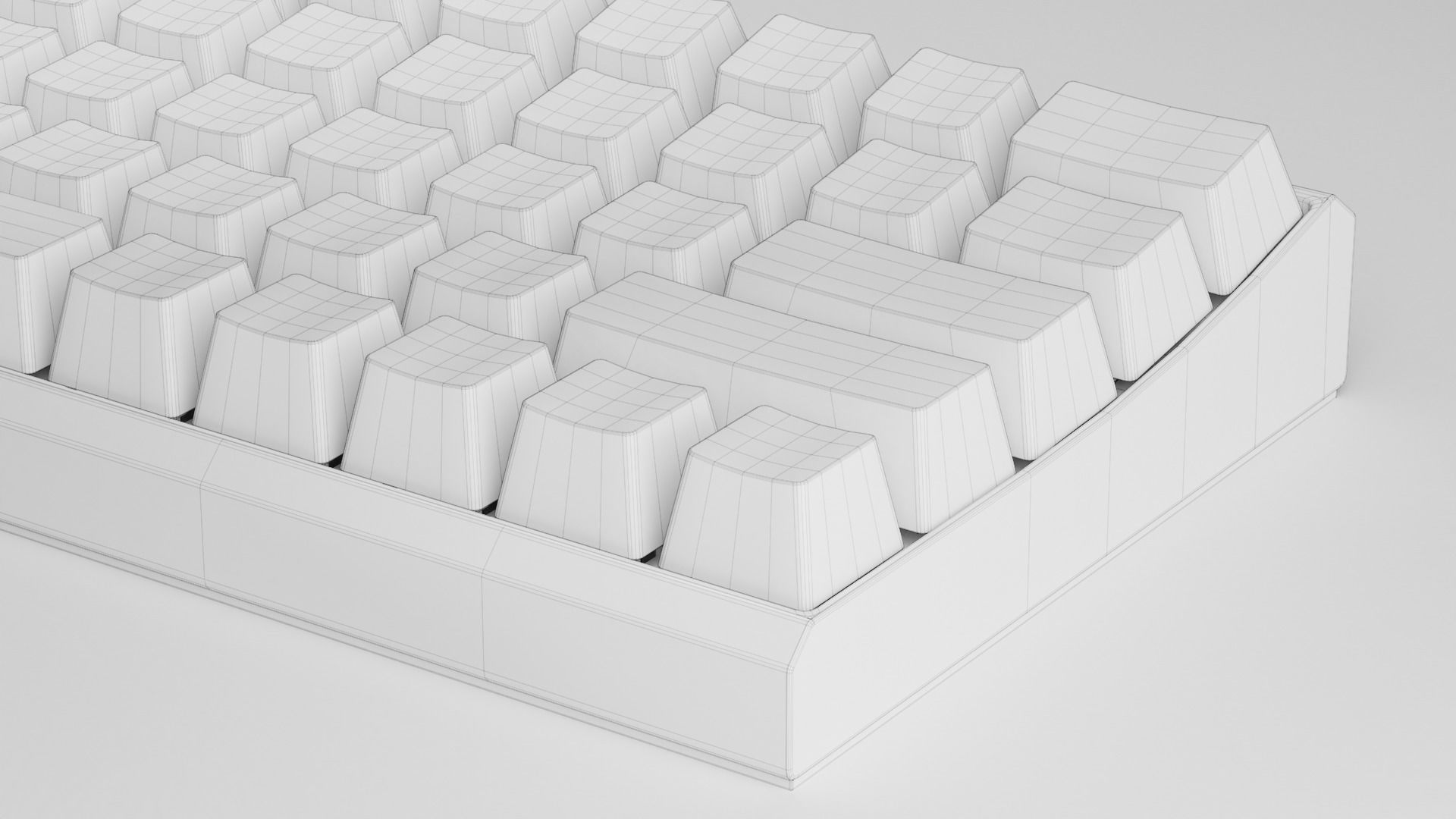 3D model Wireless Mechanical Keyboard - Blender VR / AR / low-poly ...