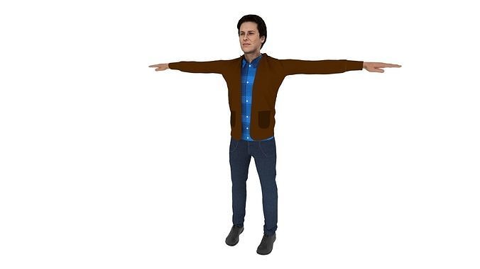 3D model Realistic Character Man VR / AR / low-poly | CGTrader
