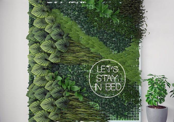 Modern Wall Planting Green 3D model | CGTrader