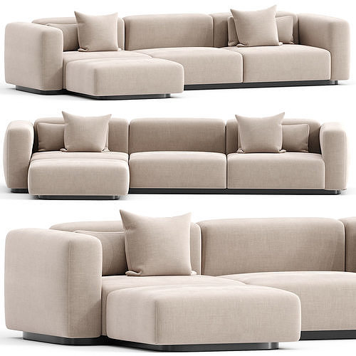 Sofa Vitra Soft Modular 3D model | CGTrader