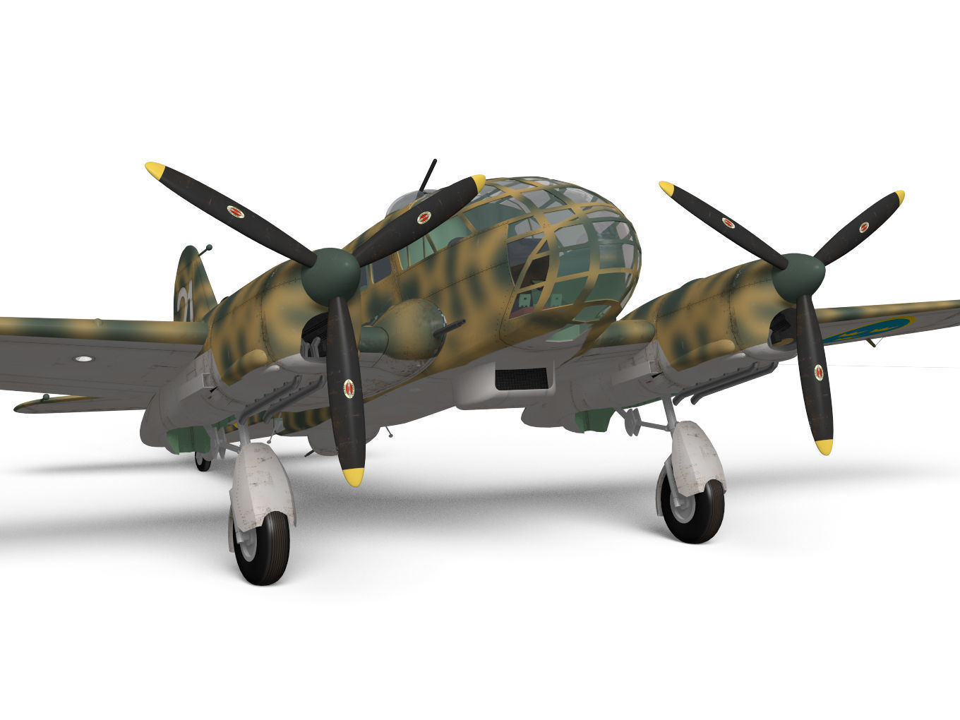 Caproni Ca313 3D model | CGTrader