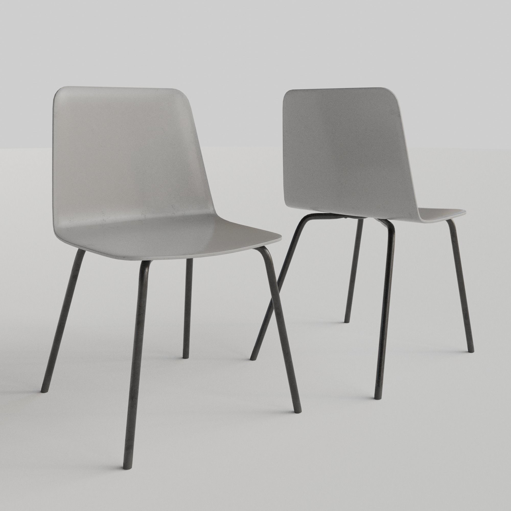 3D model Fiberglass Plastic Chair VR / AR / low-poly | CGTrader