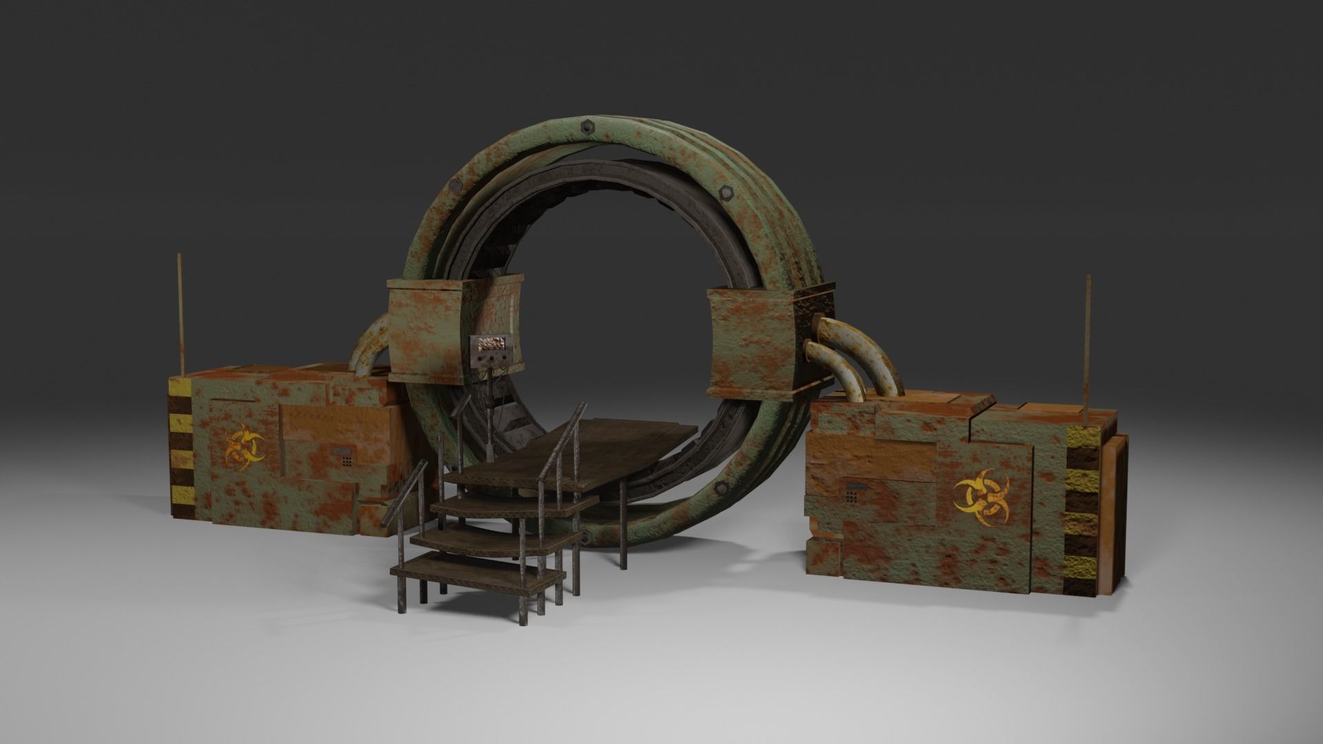 Realistic Old Rusty Portal 3D model | CGTrader