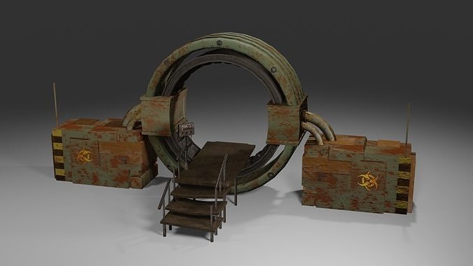 Realistic Old Rusty Portal 3D model | CGTrader