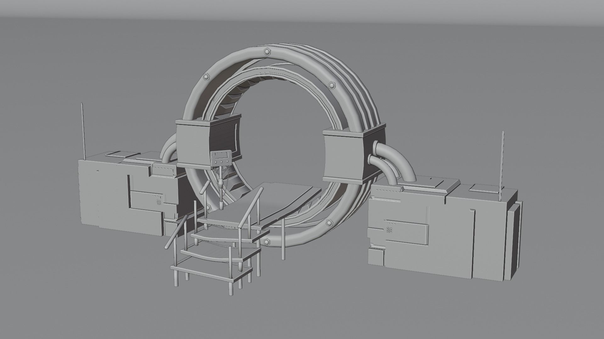 Realistic Old Rusty Portal 3D model | CGTrader