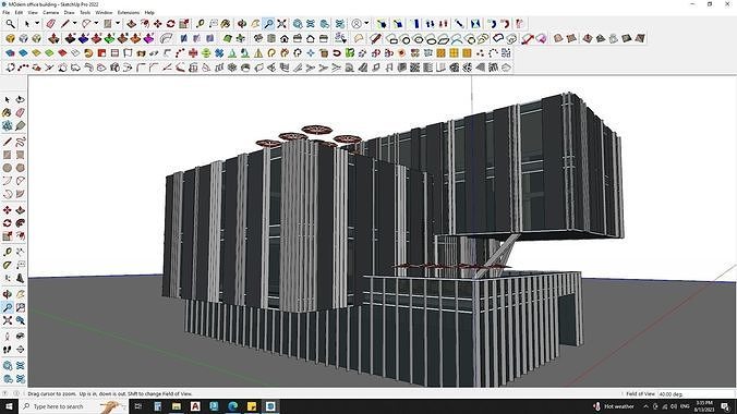 Corporate office glass building 3d model 3D model | CGTrader