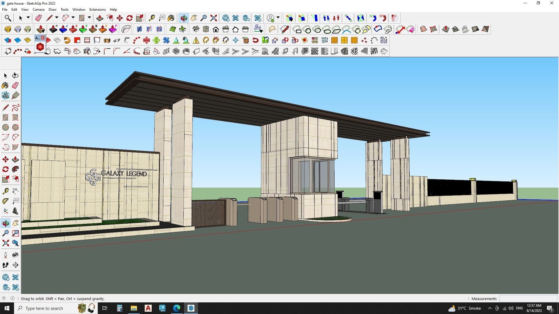 3d model of gatehouse 3D model | CGTrader