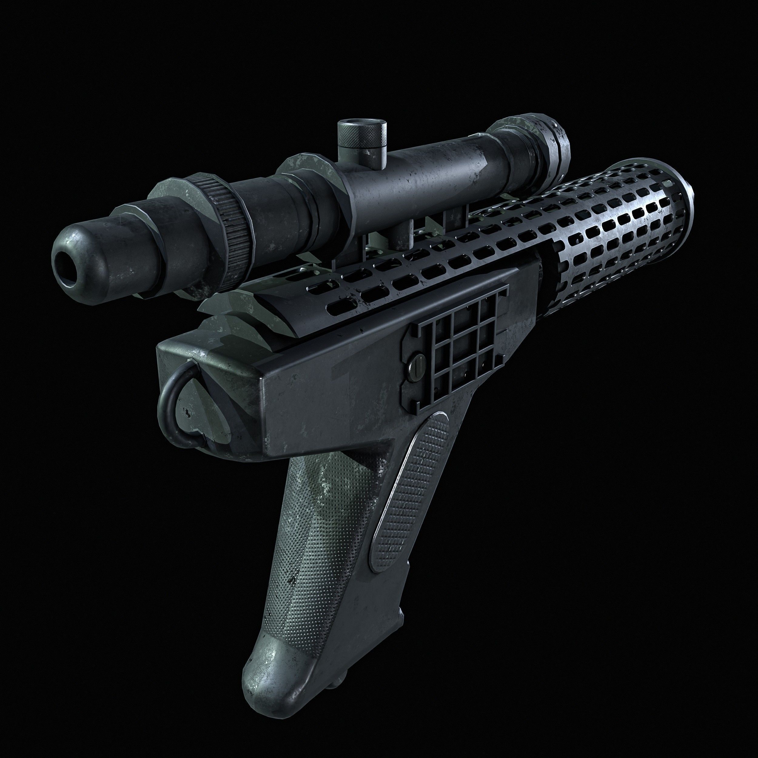 3D model Deathhammer Blaster Pistol VR / AR / low-poly | CGTrader
