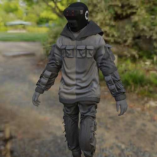 3D model Cyberpunk Character - Cyber fashion VR / AR / low-poly | CGTrader