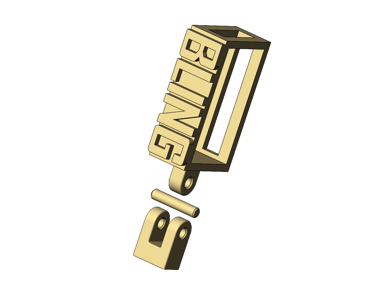 Bling bail link 3D model 3D printable | CGTrader