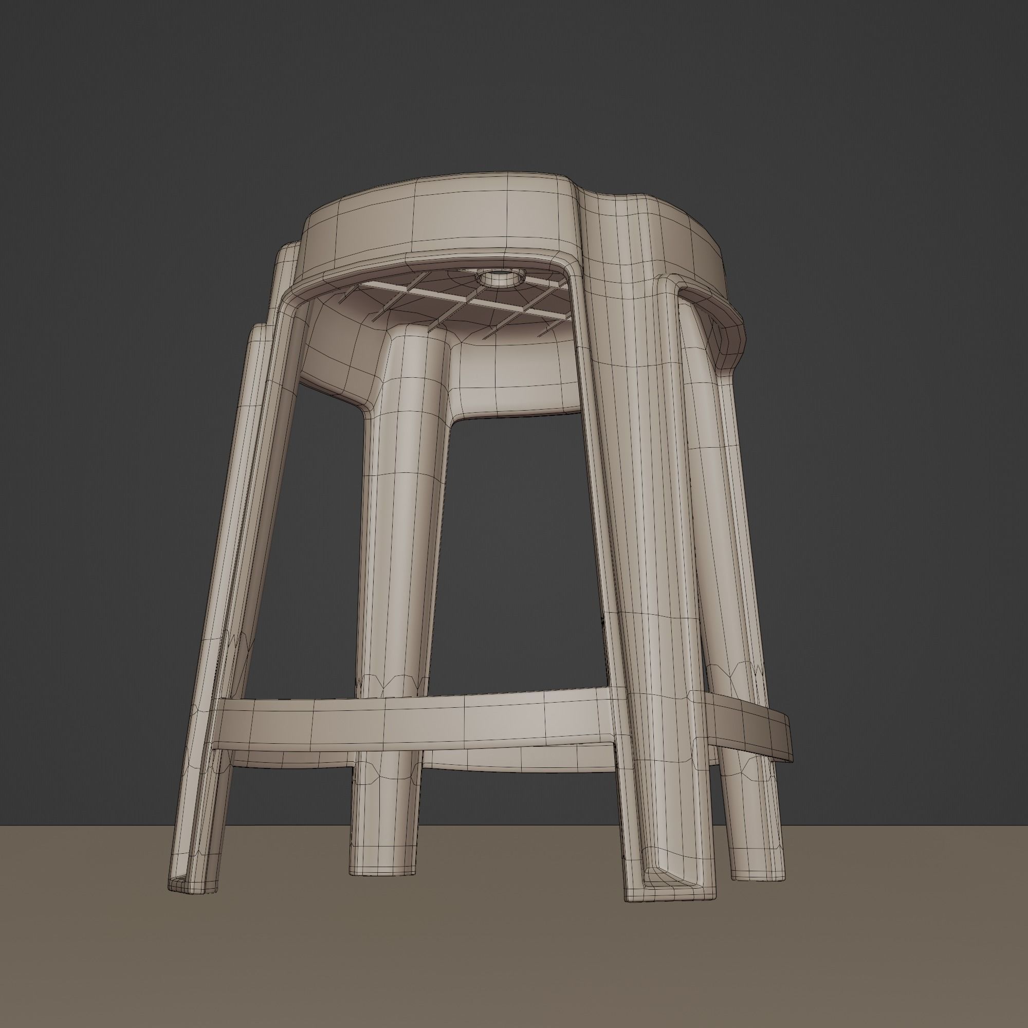 3D model Stackable Plastic Stool VR / AR / low-poly | CGTrader