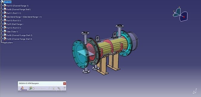 Floating Head Type Heat Exchanger 3D model | CGTrader