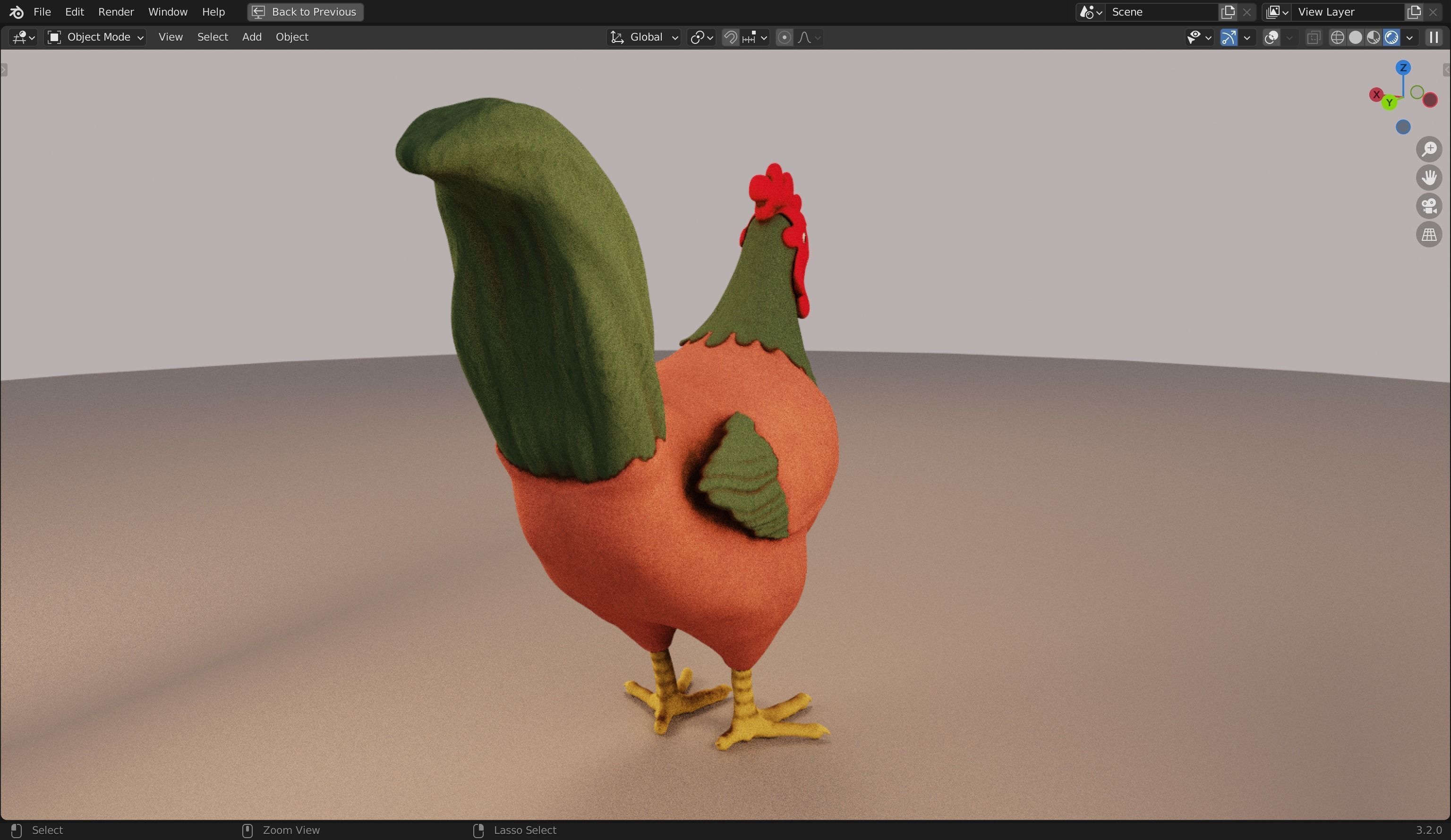 3D model Rooster 3D Model Cartoon Style Print Ready 3D model VR / AR / low-poly | CGTrader