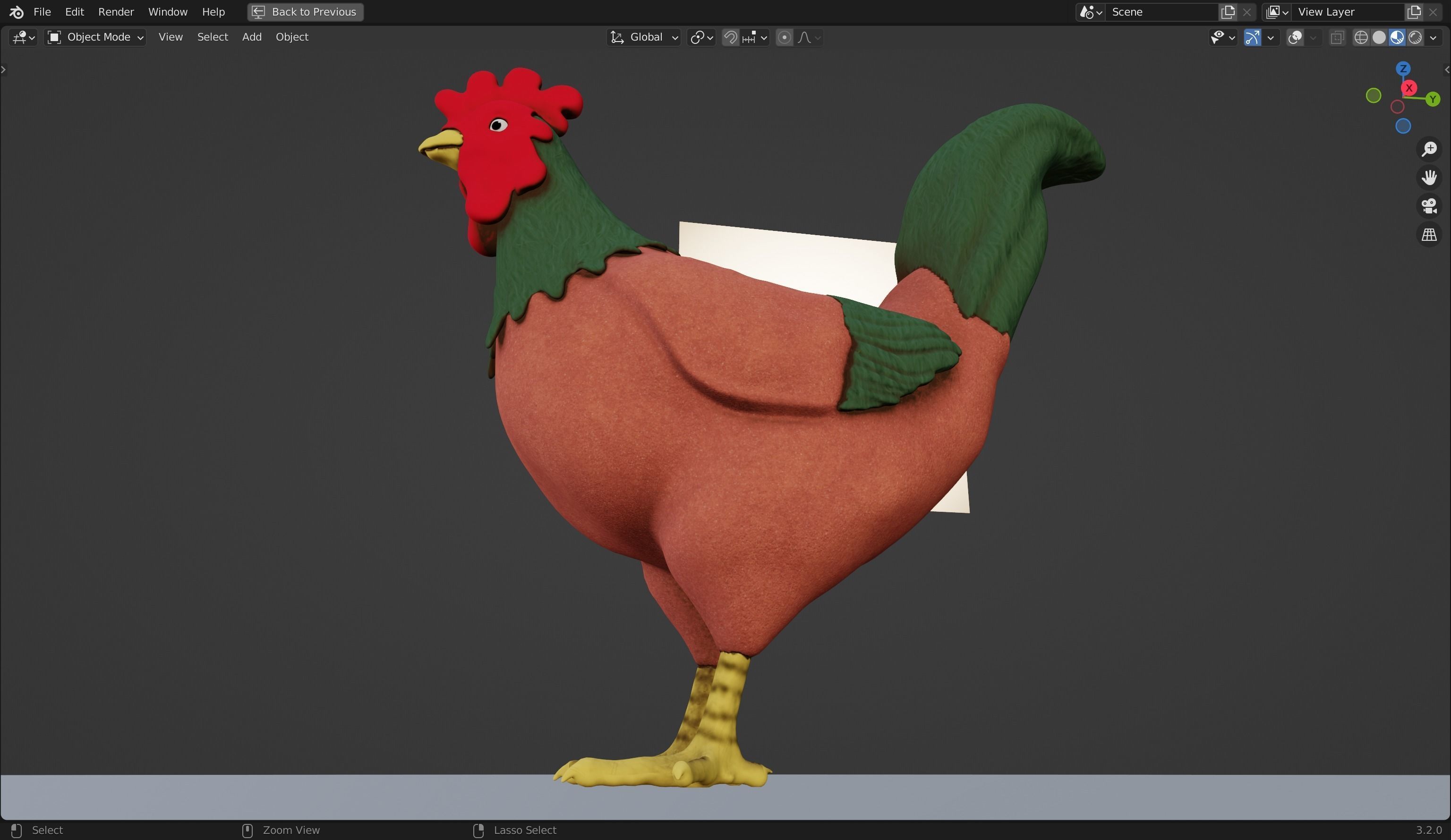 3D model Rooster 3D Model Cartoon Style Print Ready 3D model VR / AR / low-poly | CGTrader