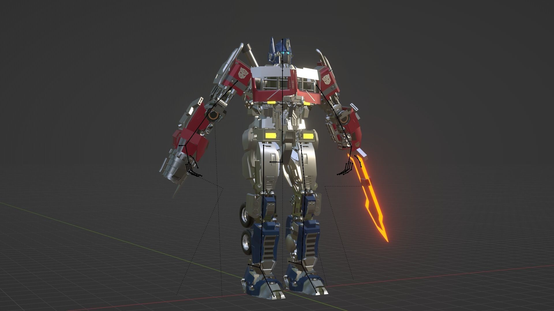 Optimus prime ROTB free 3D model rigged | CGTrader