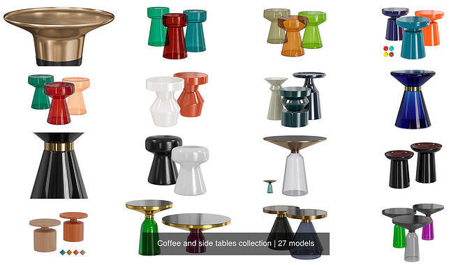 Coffee and side tables collection | CGTrader