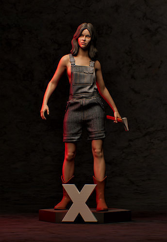 Mia Goth Maxine from X STL Statue 3D model 3D printable | CGTrader