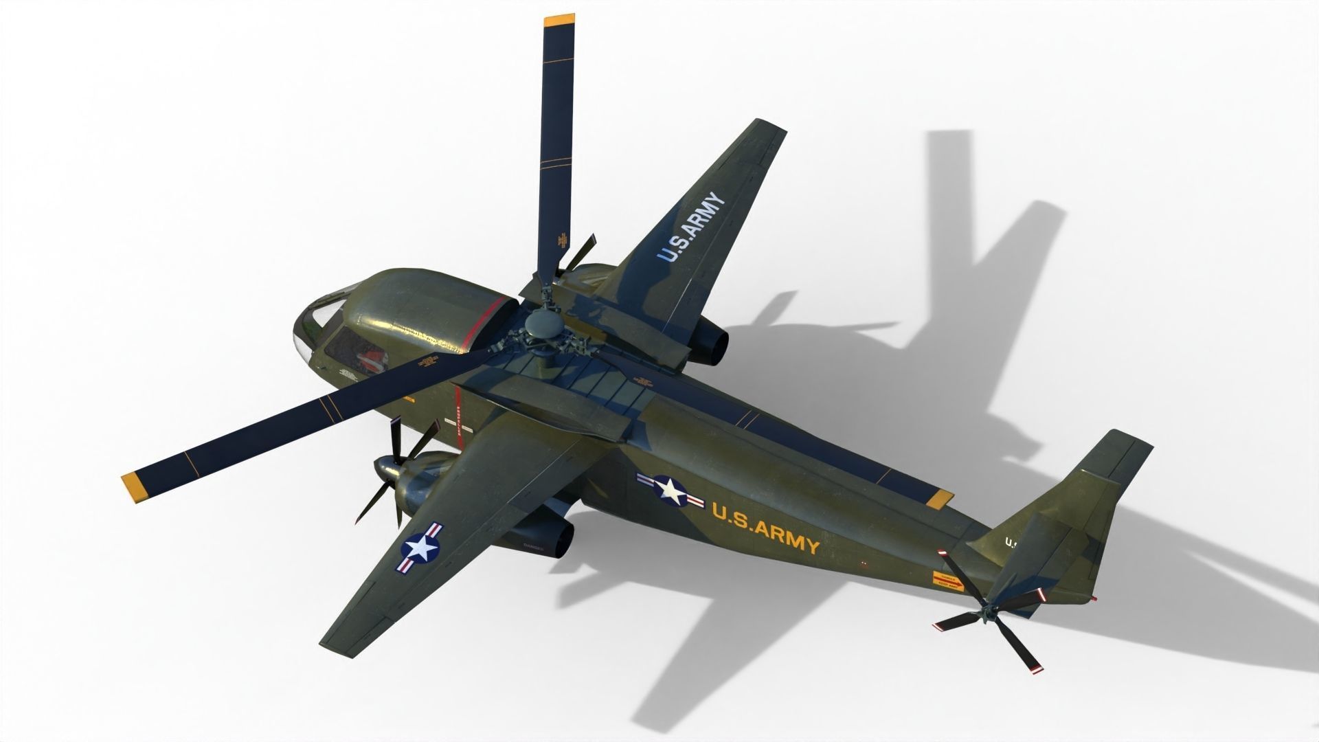 Lockheed CL-945 stowed rotor aircraft CARR 3D model | CGTrader