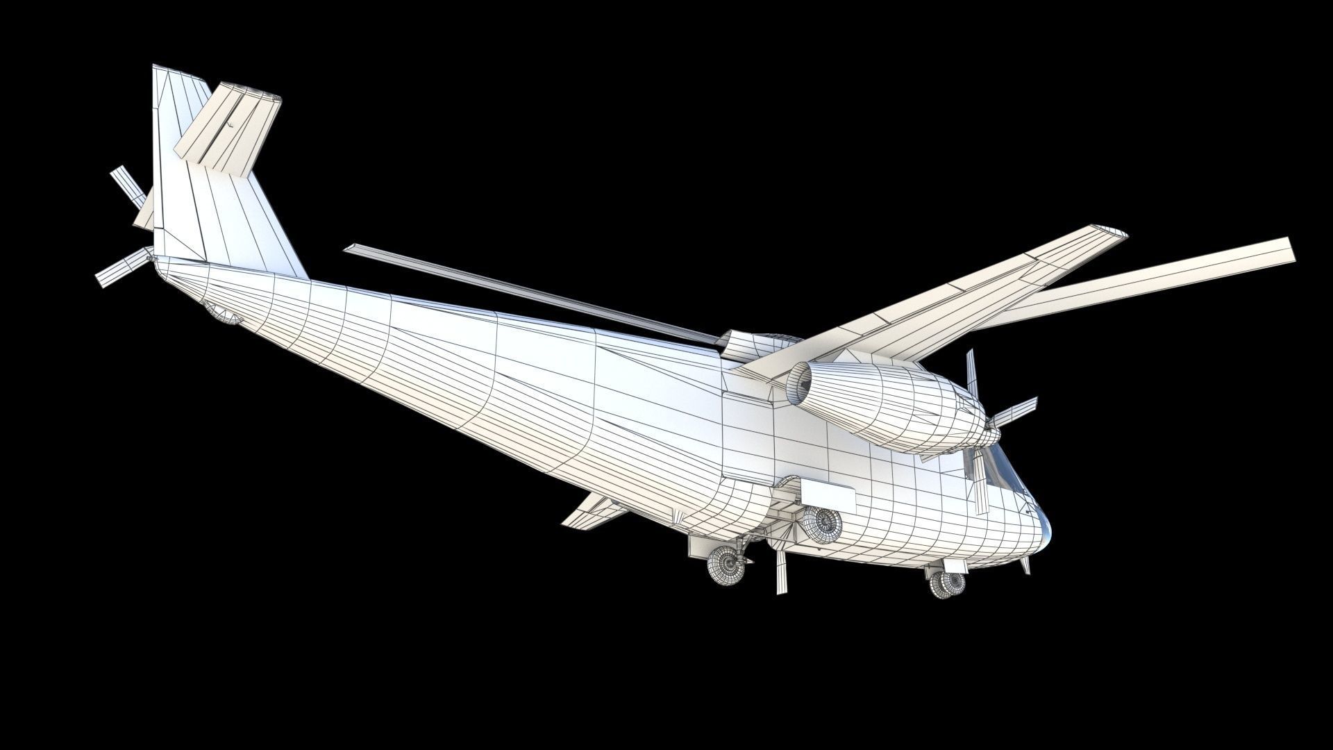 Lockheed CL-945 stowed rotor aircraft CARR 3D model | CGTrader