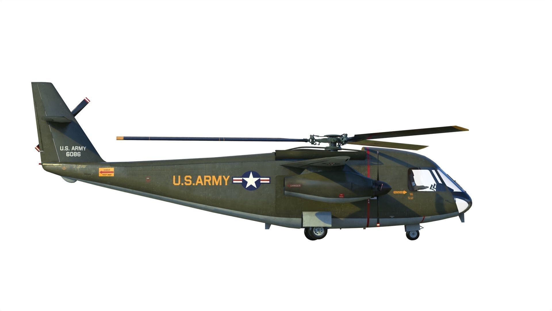 Lockheed CL-945 stowed rotor aircraft CARR 3D model | CGTrader