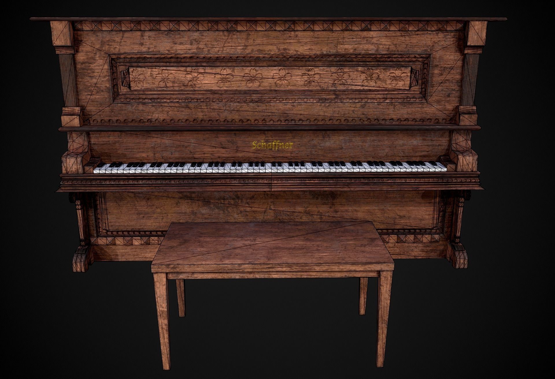 3D model Game Ready Piano VR / AR / low-poly | CGTrader