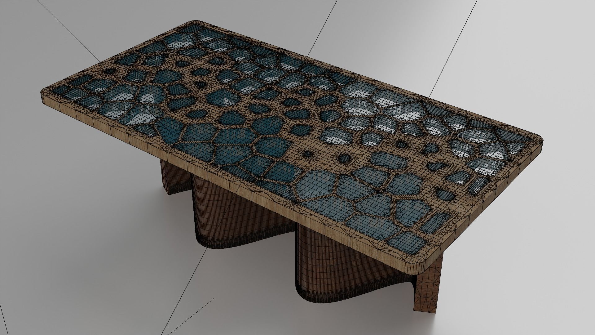 Organic Pattern Three Dining tables 3D model | CGTrader