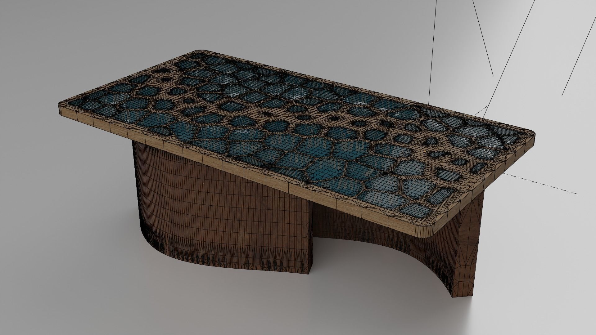 Organic Pattern Three Dining tables 3D model | CGTrader