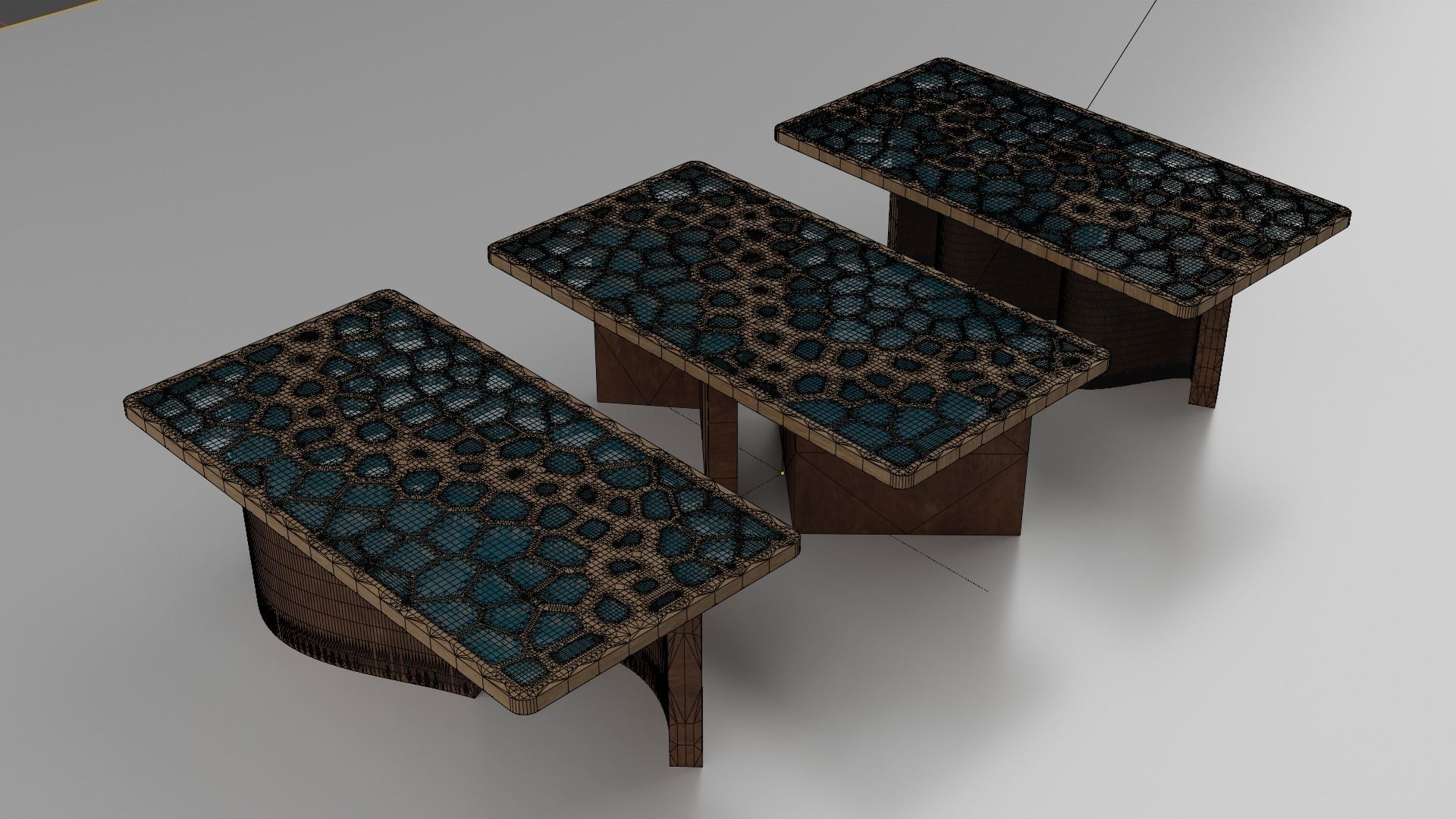 Organic Pattern Three Dining tables 3D model | CGTrader
