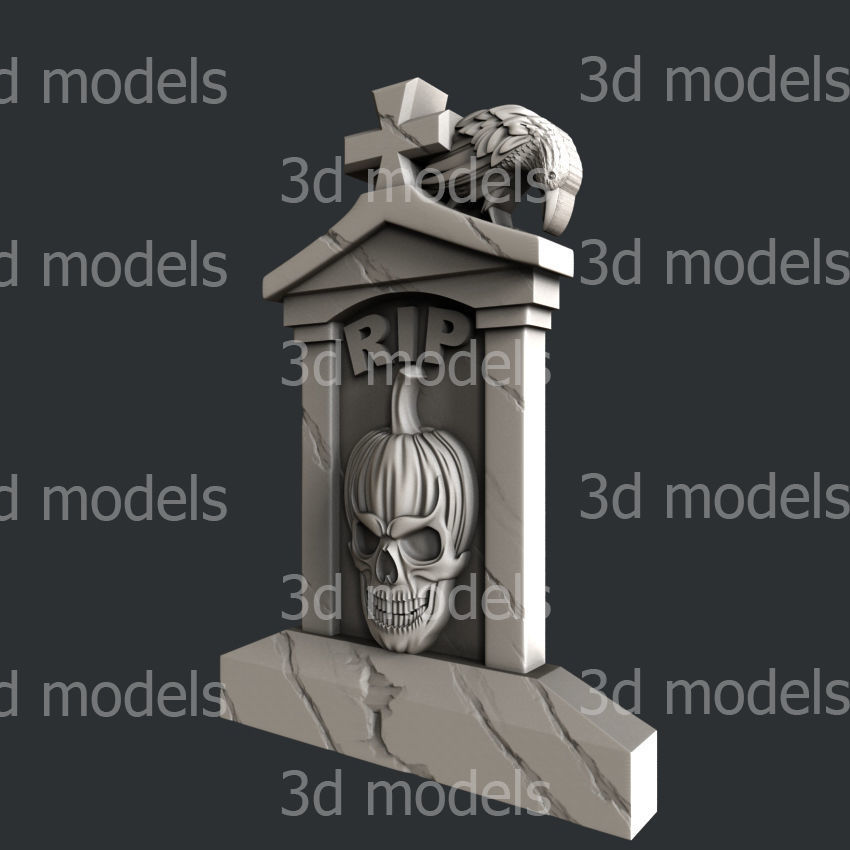 3d STL models for CNC router or 3d printer tombstones P447 3D model | CGTrader