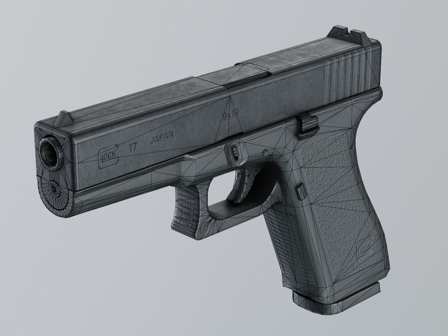 3D model Glock 17 Gen2 9 mm VR / AR / low-poly | CGTrader