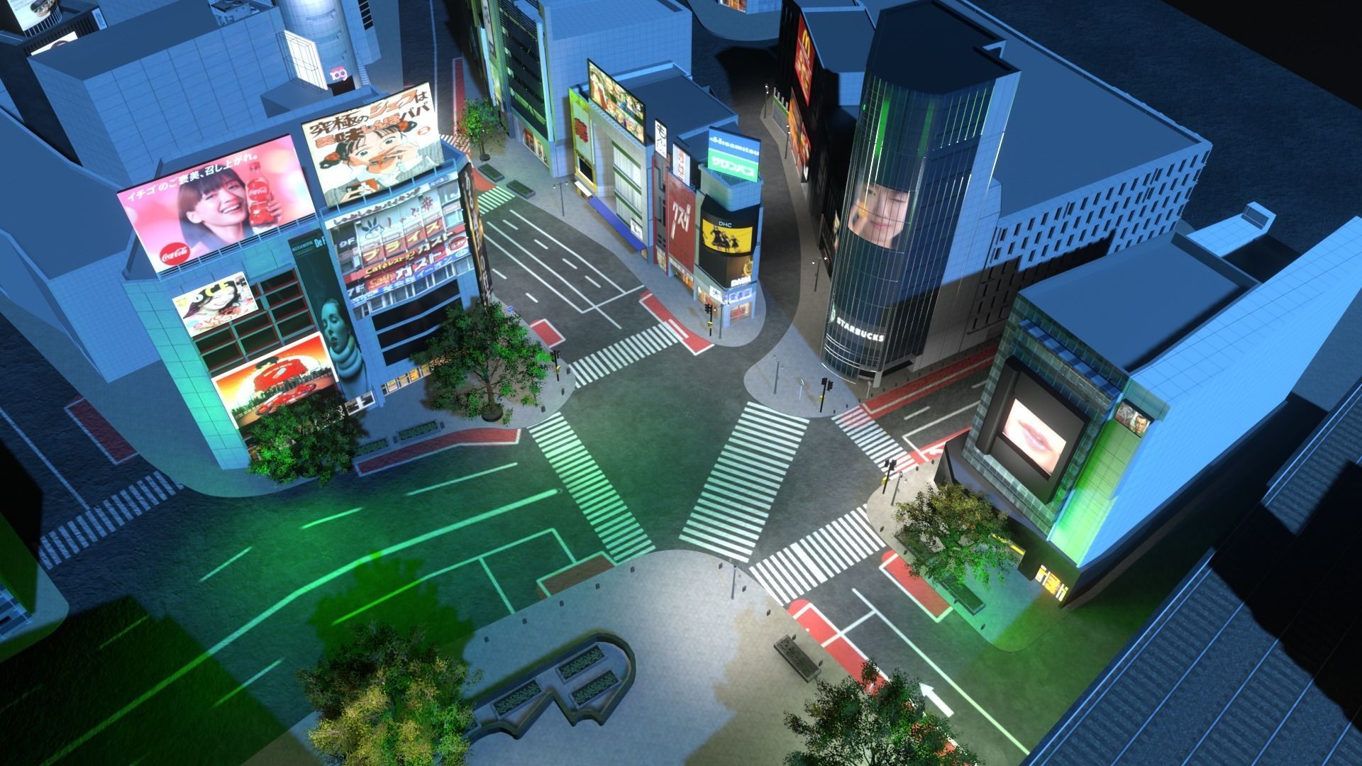3D model Shibuya Scramble Crossing Shibuya City Tokyo Japan VR / AR ...