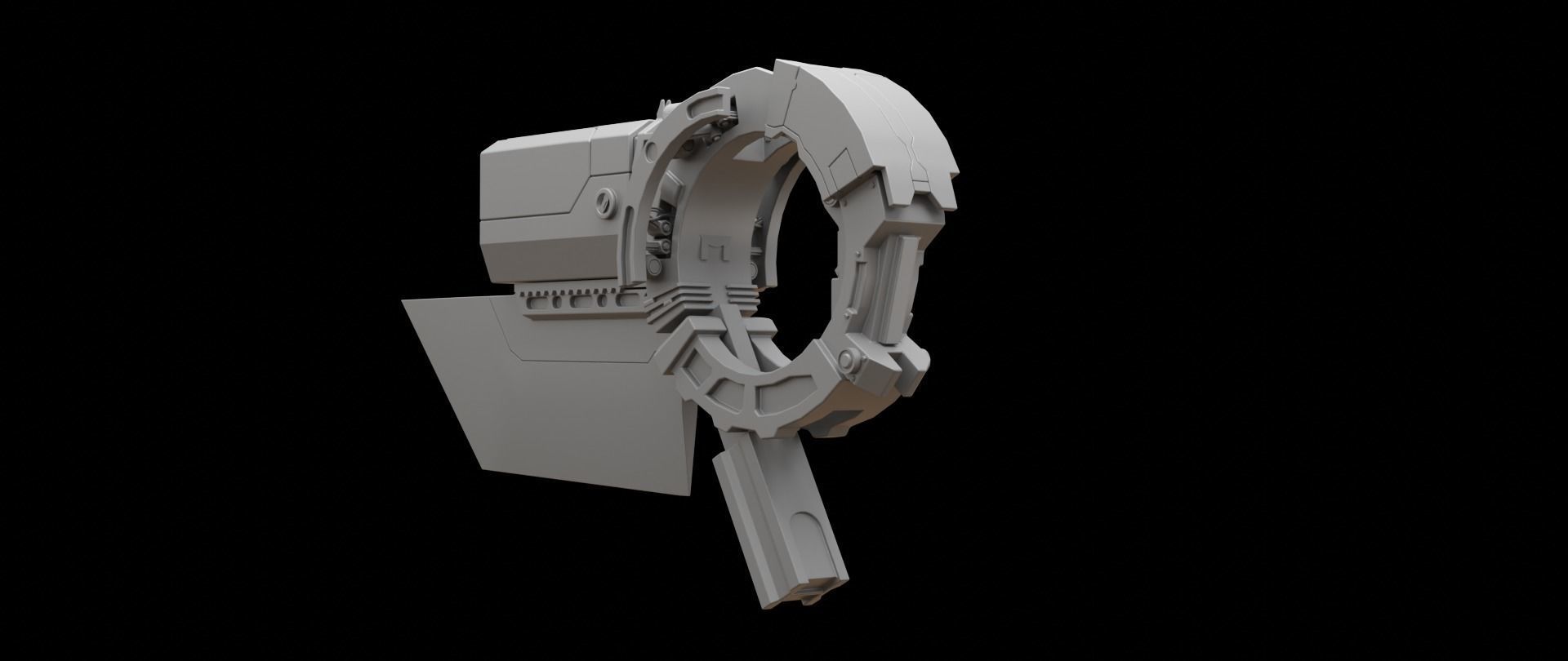 Mecha hard surface submachine gun 3D model | CGTrader