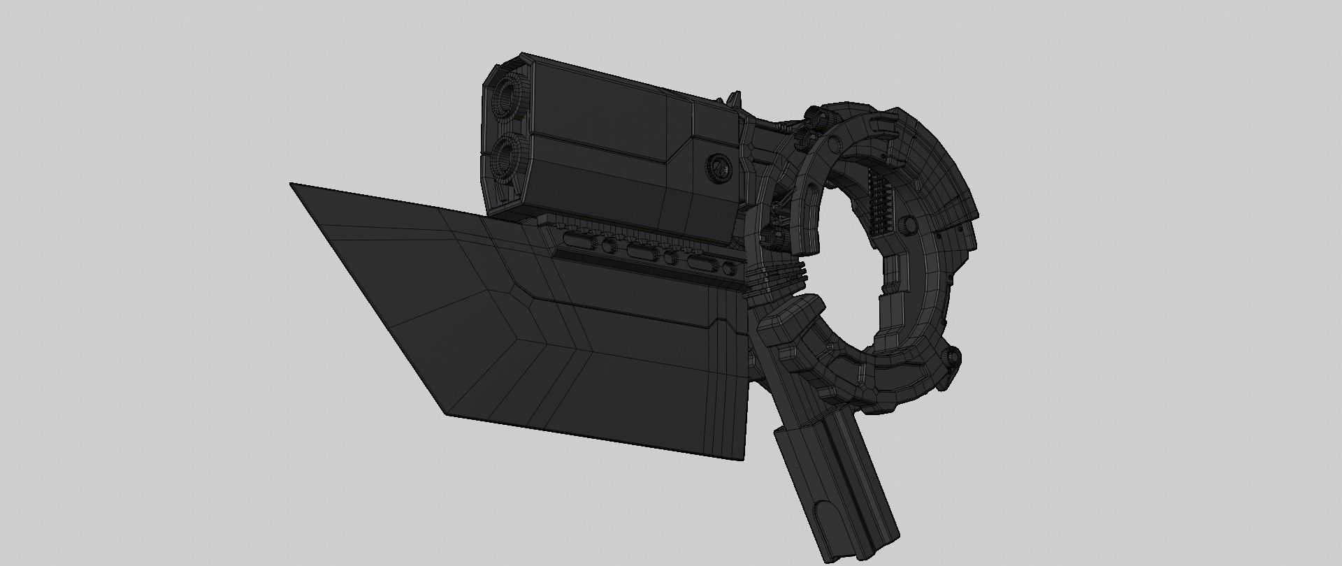 Mecha hard surface submachine gun 3D model | CGTrader