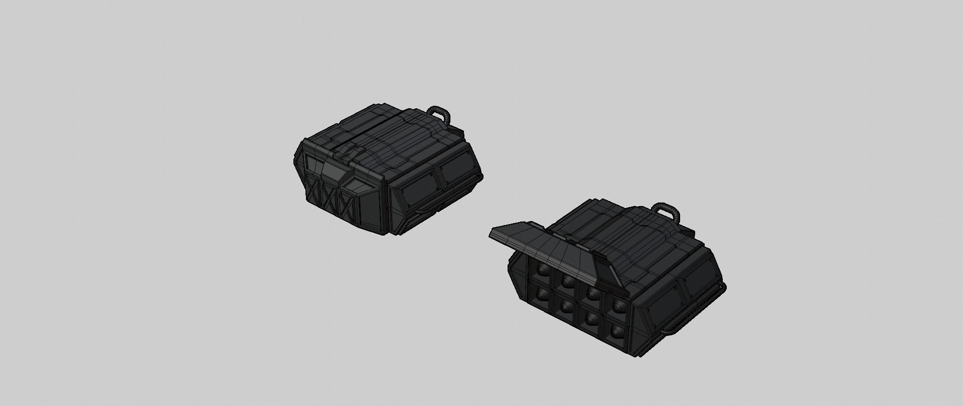 Mecha hard surface missile launcher 3D model | CGTrader