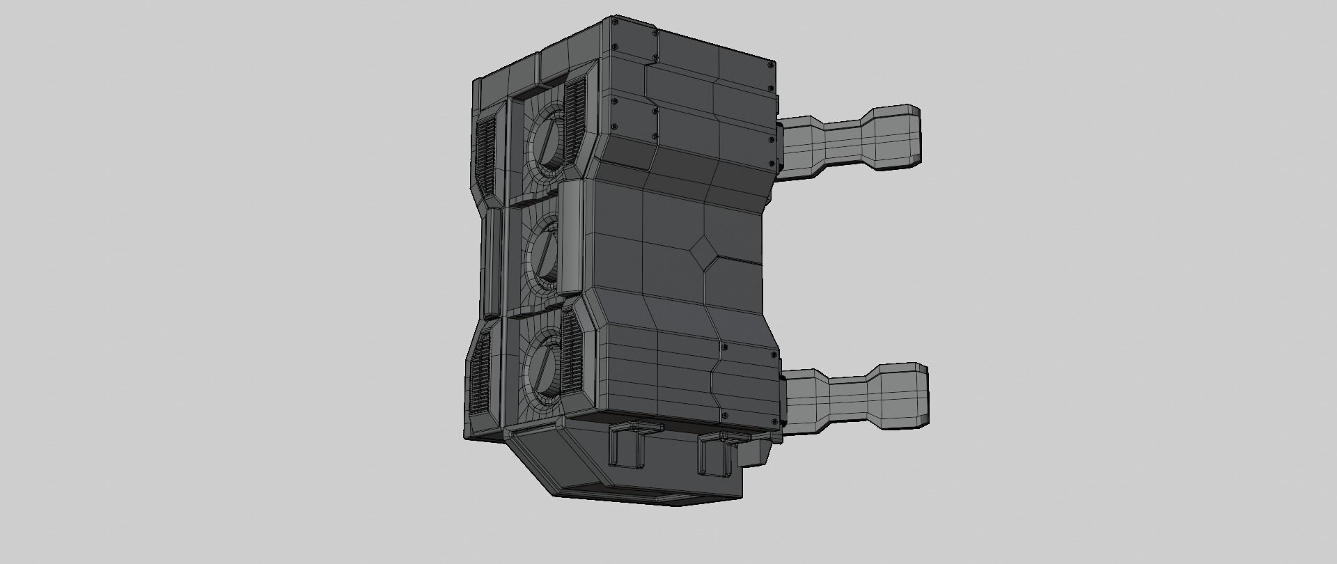 Mecha hard surface missile launcher 3D model | CGTrader