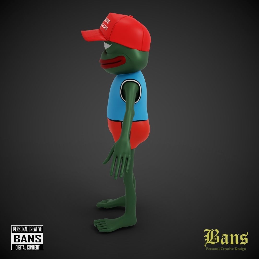 3D model EXCLUSIVE MAKE PEPE GREAT AGAIN VR / AR / low-poly | CGTrader