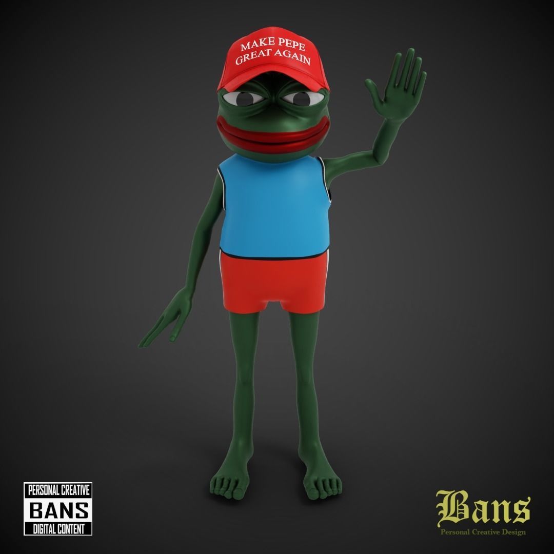 3D model EXCLUSIVE MAKE PEPE GREAT AGAIN VR / AR / low-poly | CGTrader