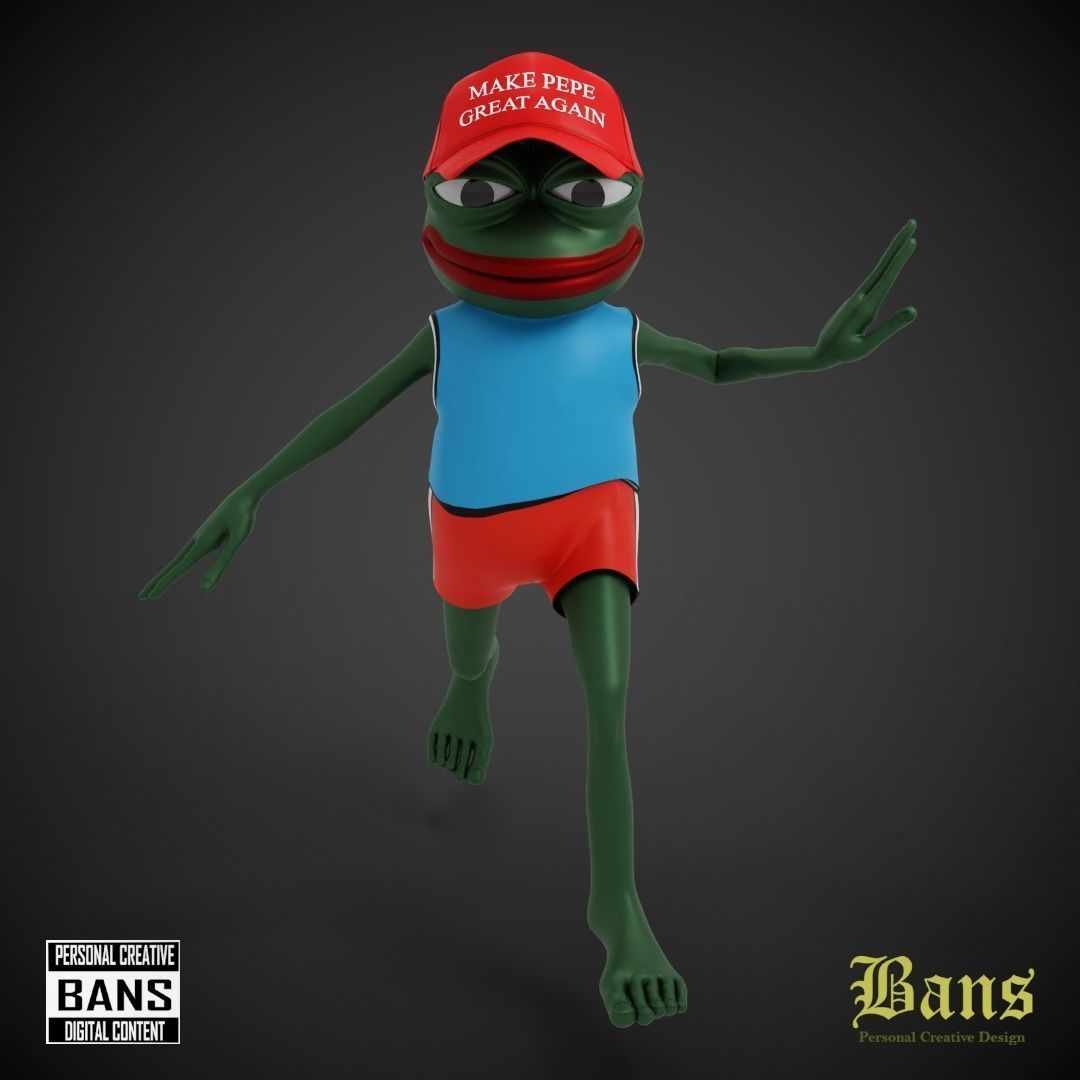 3D model EXCLUSIVE MAKE PEPE GREAT AGAIN VR / AR / low-poly | CGTrader