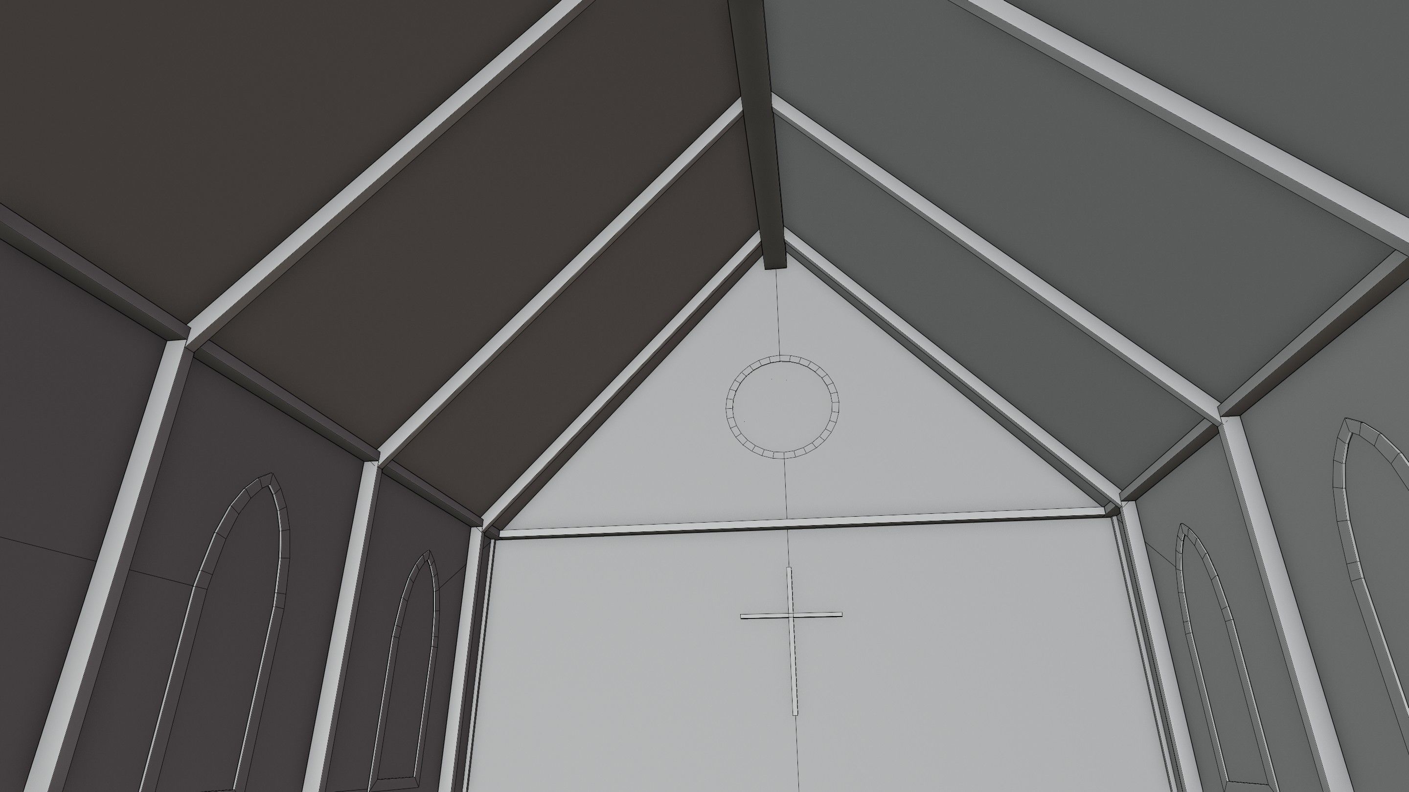 3D model Old Church with Interior VR / AR / low-poly | CGTrader