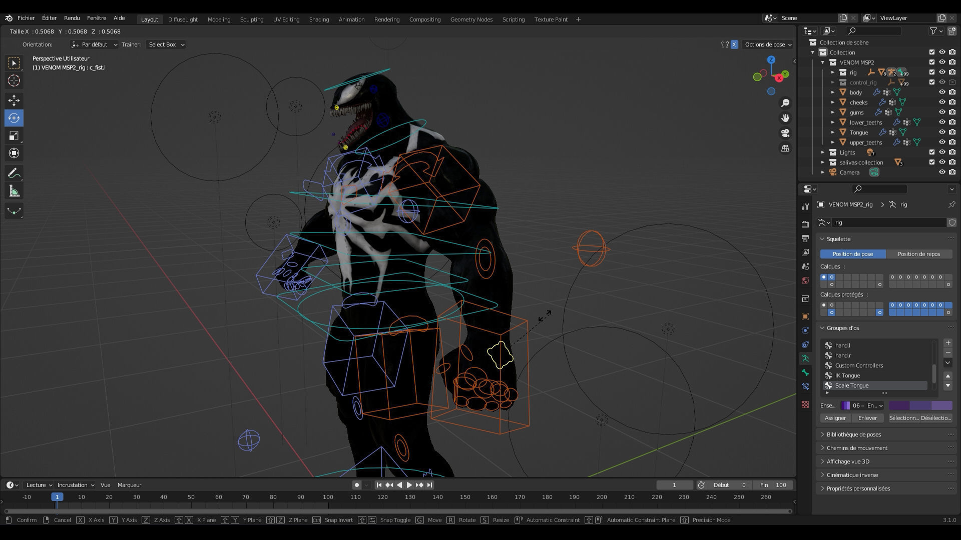 Insomniac S Venom Rig Blender 3d Model Animated Rigged Cgtrader